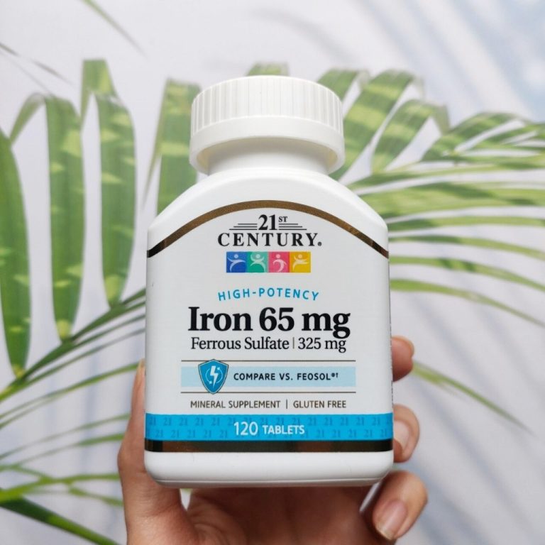 21st Century Iron 65 mg Ferrous Sulfate 325 mg Tablets, 120 Count ...